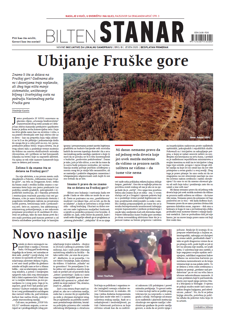Bilten "Stanar" #9 | Heinrich Böll Stiftung | Kancelarija u Beogradu ...